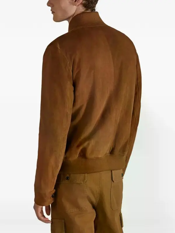 SLOWEAR Suede Bomber Jacket