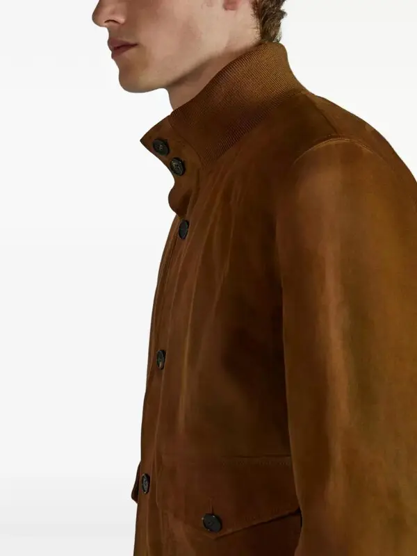 SLOWEAR Suede Bomber Jacket