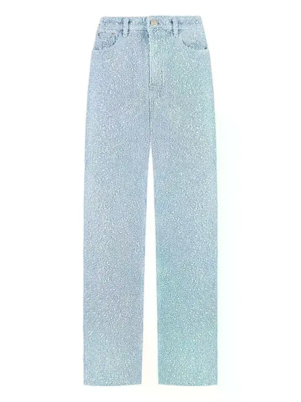 Manière De Voir Sara Bouclé Straight-leg Jeans - Blue