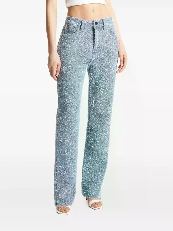 Manière De Voir Sara Bouclé Straight-leg Jeans - Blue