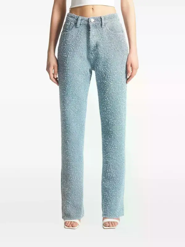 Manière De Voir Sara Bouclé Straight-leg Jeans - Blue