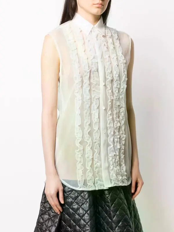 Comme Des Garçons 1995 Sheer Ruffled Shirt