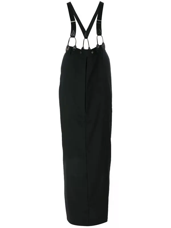 JEAN PAUL GAULTIER Long Skirt With Suspenders - Black