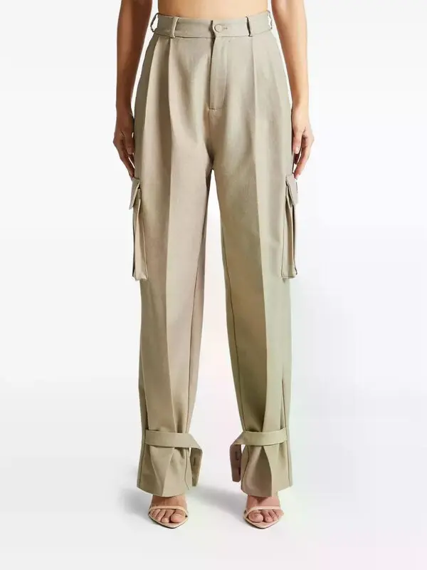 Manière De Voir Pleated Cargo Wide-leg Trousers