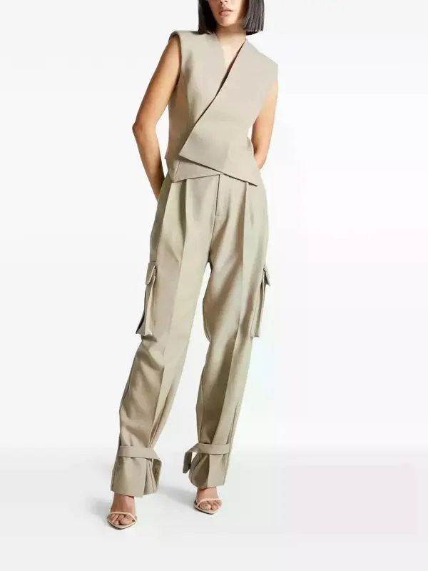 Manière De Voir Pleated Cargo Wide-leg Trousers