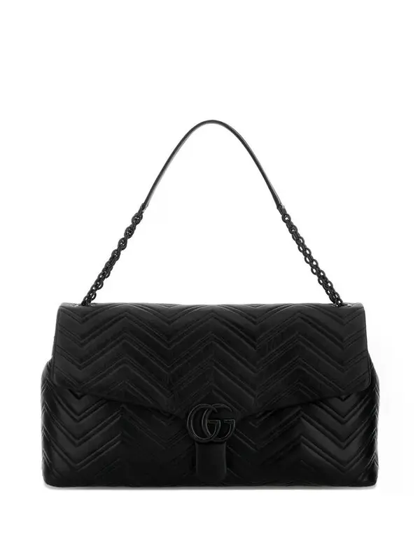 Gucci Gg Chevron Leather Shoulder Bag