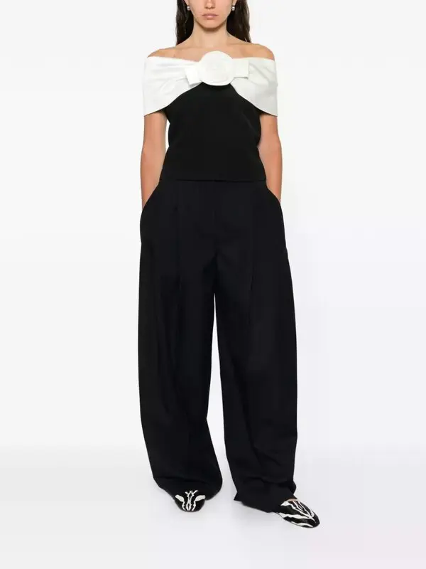 SELF-PORTRAIT Crepe Off-shoulder Top