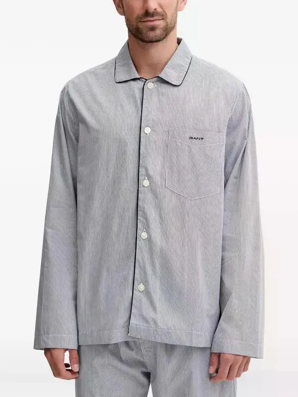 Gant Piped Striped Pajama - White