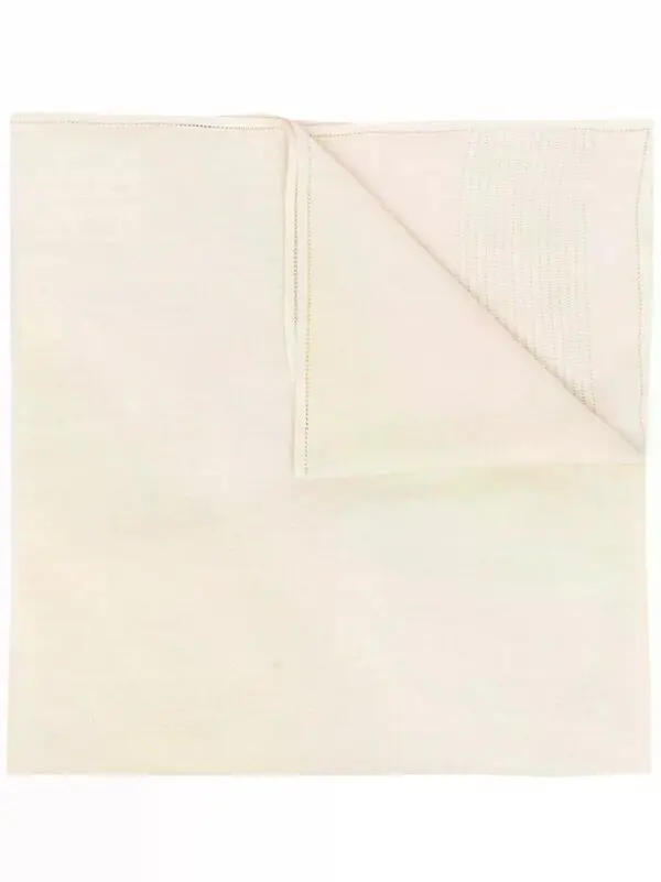 John Galliano 1990s Perforated Cashmere Knitted Scarf - Neutrals