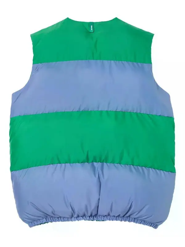 Sunnei Striped Puffy Gilet - Green