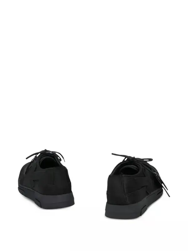 Off-White Textured Lace-up Sneakers
