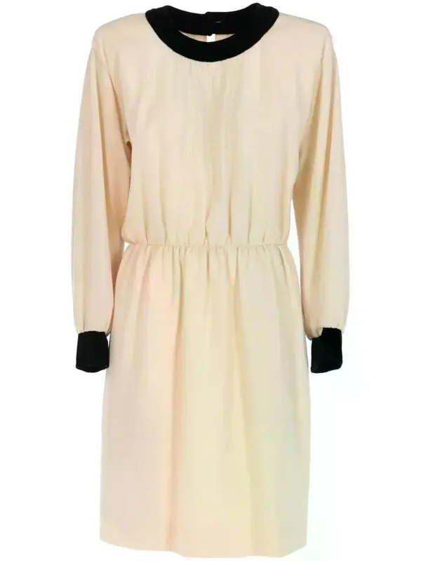 Saint Laurent 1980s Wool Dress - Neutrals