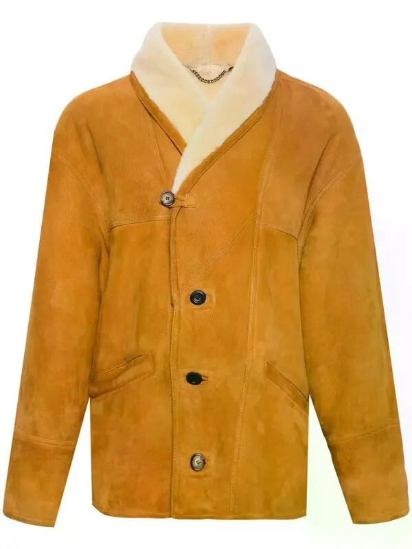 A.N.G.E.L.O. VINTAGE CULT 1980s Single-breasted Suede Sheepskin Coat