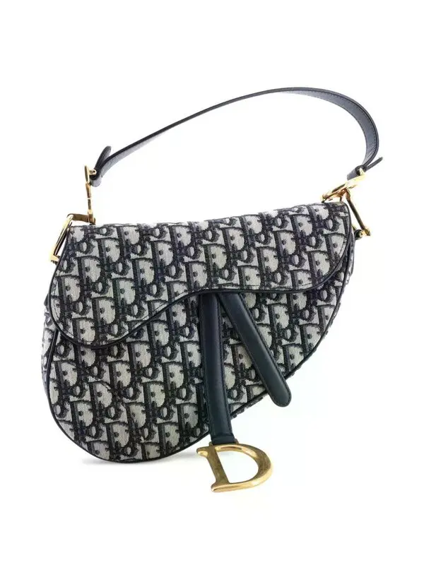 Dior Saddle Handbag Oblique Canvas Mini Shoulder Bag - Blue