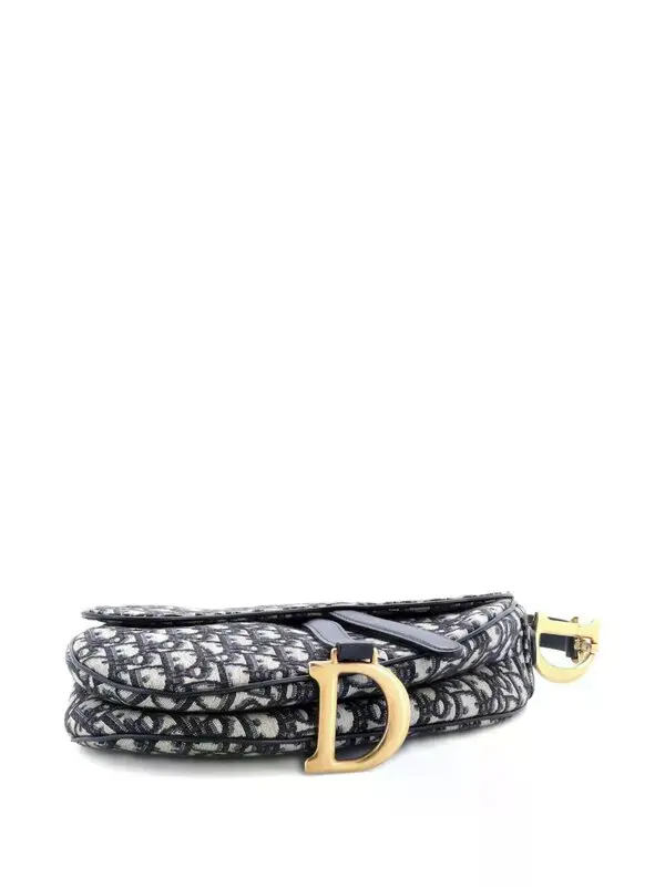 Dior Saddle Handbag Oblique Canvas Mini Shoulder Bag - Blue