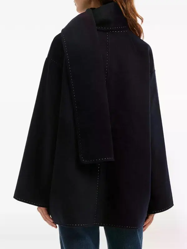 B+AB Scarf-embellished Jacket - Blue