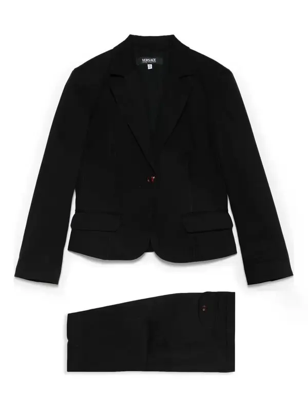 Versace 2000s Cotton-blend Suit - Black
