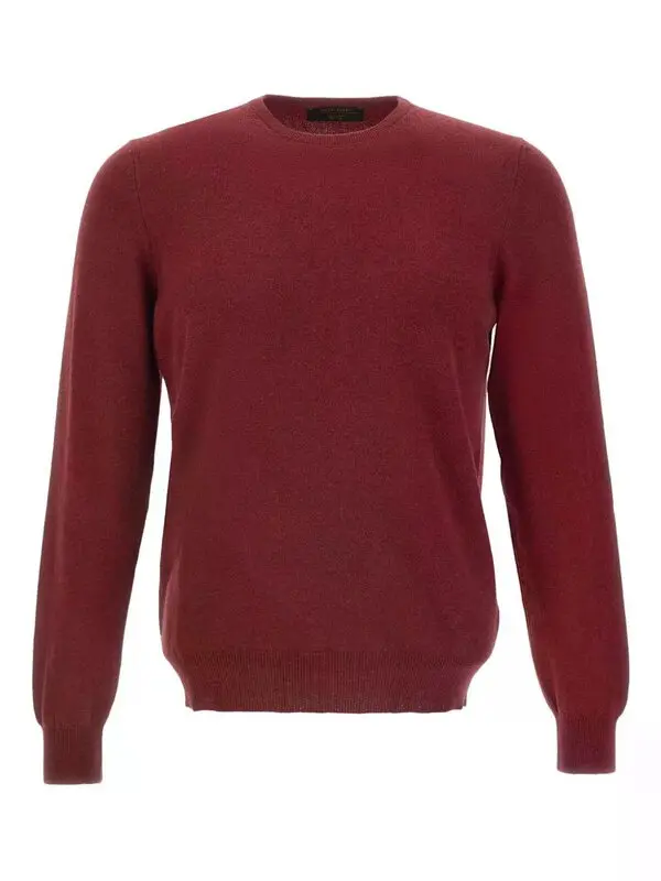 GRAN SASSO Crew-neck Ribbed-trims Sweater - Red