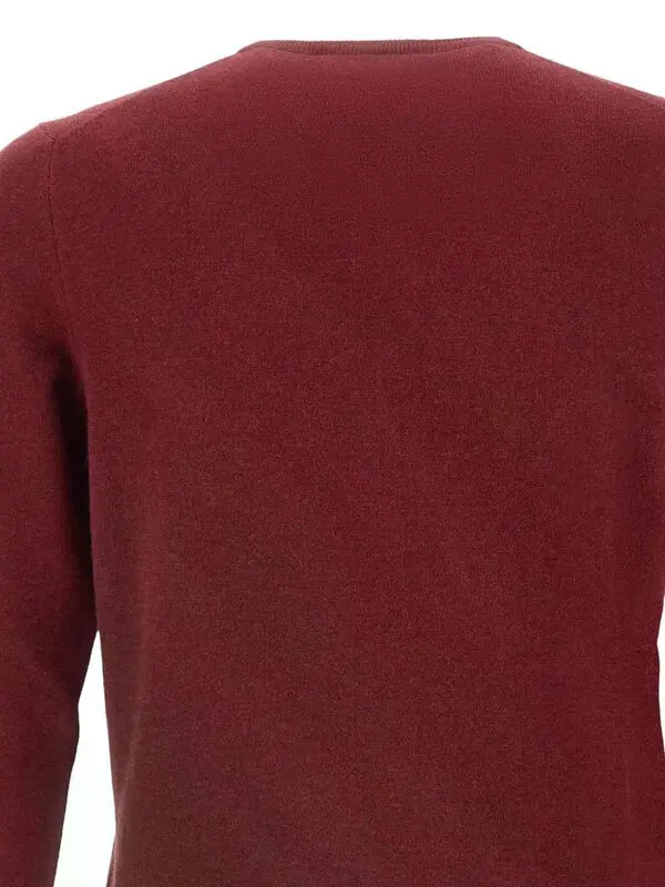 GRAN SASSO Crew-neck Ribbed-trims Sweater - Red