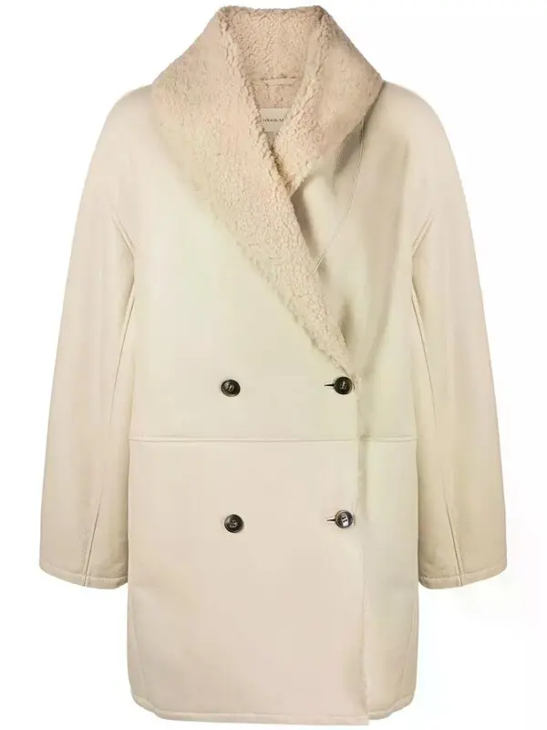Loulou De Saison Double-breasted Shearling Coat