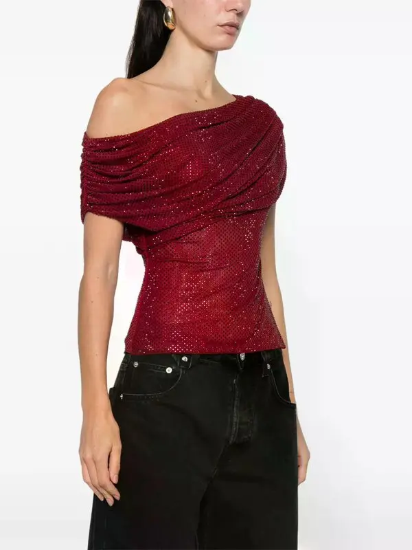 SELF-PORTRAIT Draped One-shoulder Top