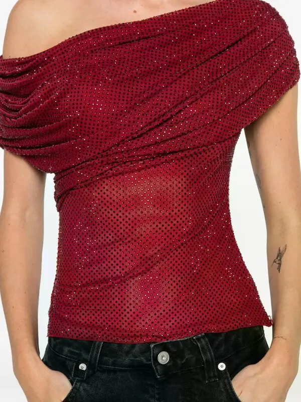 SELF-PORTRAIT Draped One-shoulder Top