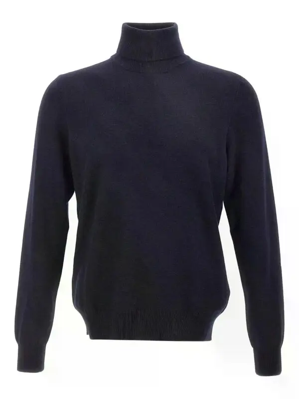 GRAN SASSO Ribbed Turtleneck Sweater - Blue