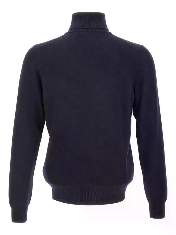 GRAN SASSO Ribbed Turtleneck Sweater - Blue