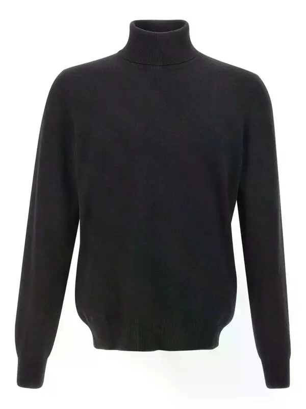 GRAN SASSO High-neck Ribbed Sweater - Black