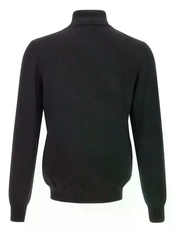 GRAN SASSO High-neck Ribbed Sweater - Black