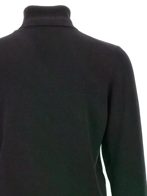 GRAN SASSO High-neck Ribbed Sweater - Black