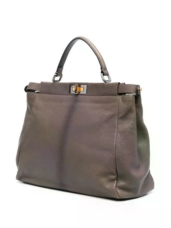 Fendi 2010s Peekaboo Leather Tote Bag