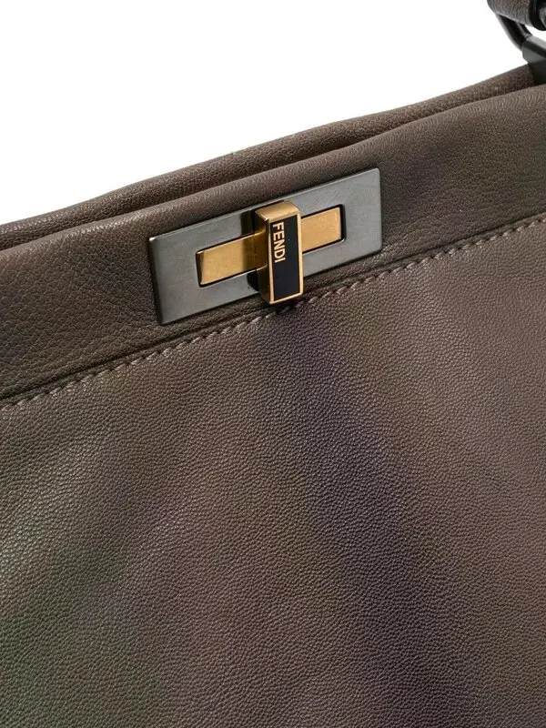 Fendi 2010s Peekaboo Leather Tote Bag