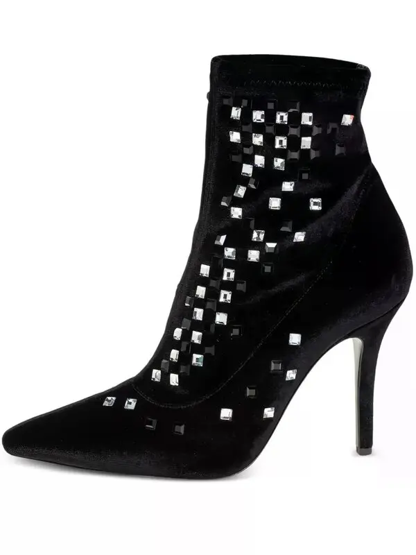 GIUSEPPE ZANOTTI Crystal-embellished Pointed Toe Stiletto Ankle Boots