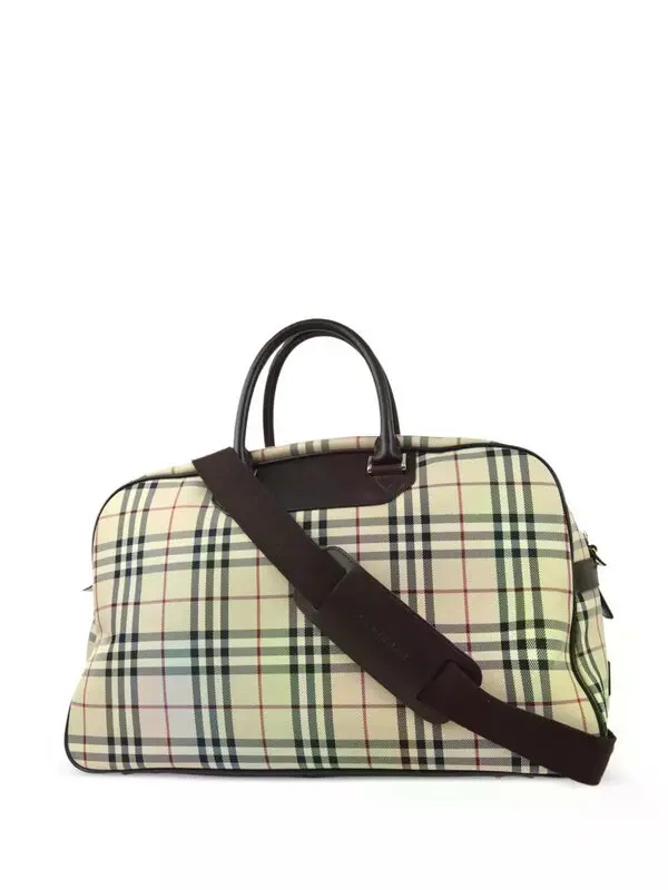 Burberry 1990-2000s Checked Duffle Bag - Brown