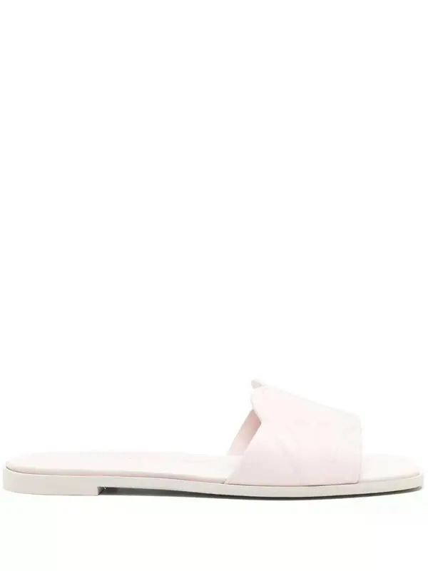 Alexander McQueen Logo-embossed Leather Sandals - Pink