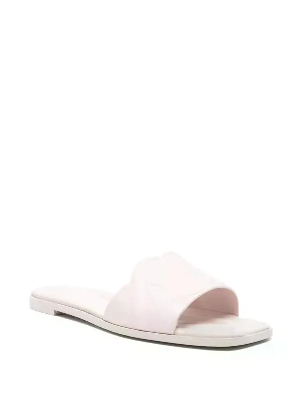 Alexander McQueen Logo-embossed Leather Sandals - Pink