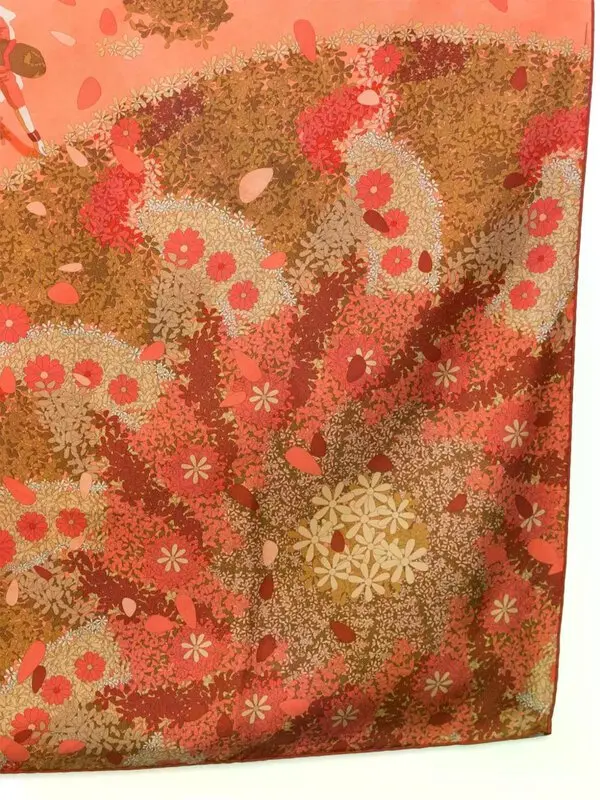 Hermès 2008 Offrandes D’ Un Jour D Rybaltchenko Silk Scarf - Orange