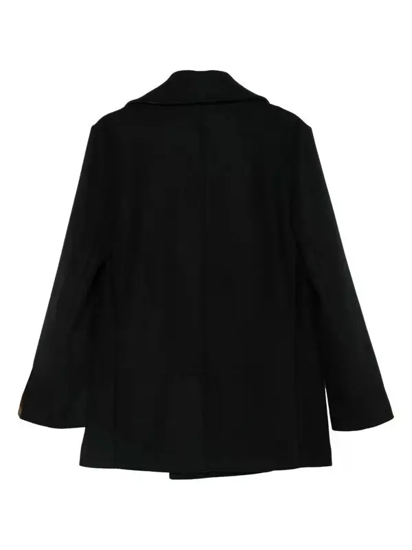 SEALUP Double-breasted Coat - Black