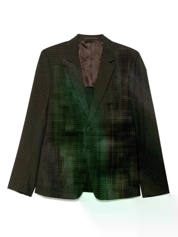 Prada 2010s Check-pattern Blazer - Brown