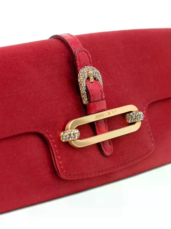 JIMMY CHOO Logo-plaque Shoulder Bag - Red