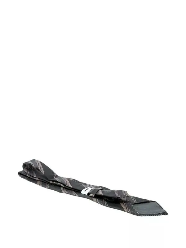 Giorgio Armani Striped Silk Tie - Black