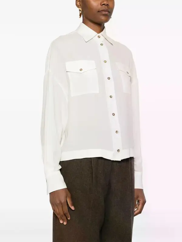Brunello Cucinelli Silk Crepe De Chine Shirt