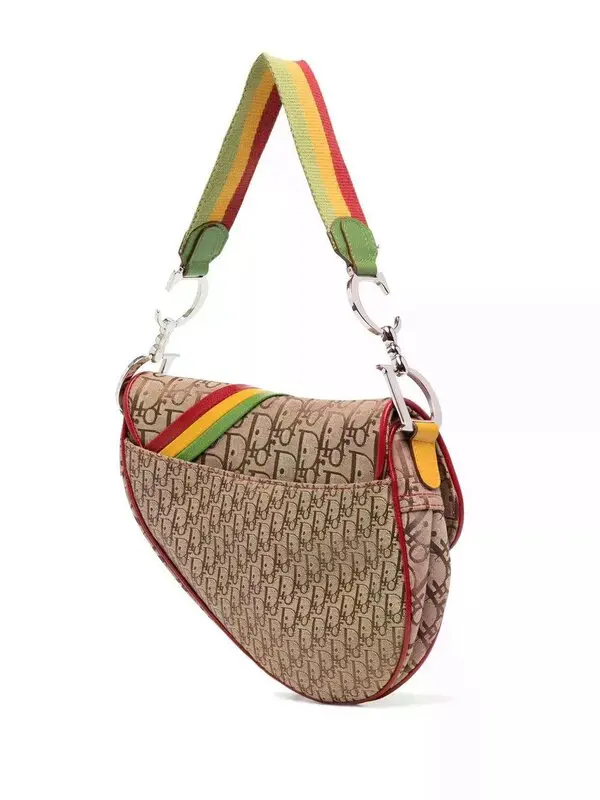 Dior 2004 Rasta Line Saddle Bag - Brown
