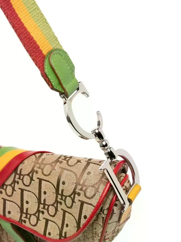 Dior 2004 Rasta Line Saddle Bag - Brown