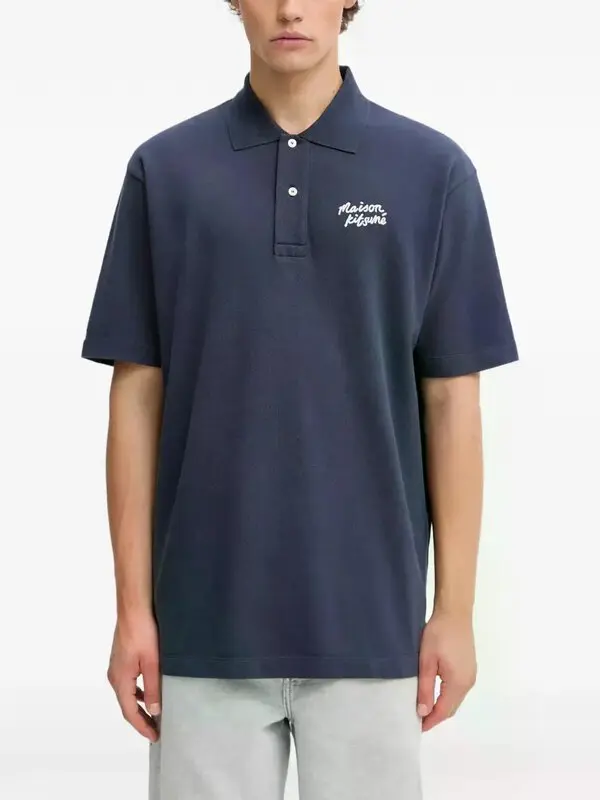 Maison Kitsuné Embroidered-logo Polo Shirt