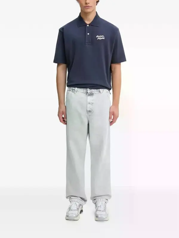 Maison Kitsuné Embroidered-logo Polo Shirt