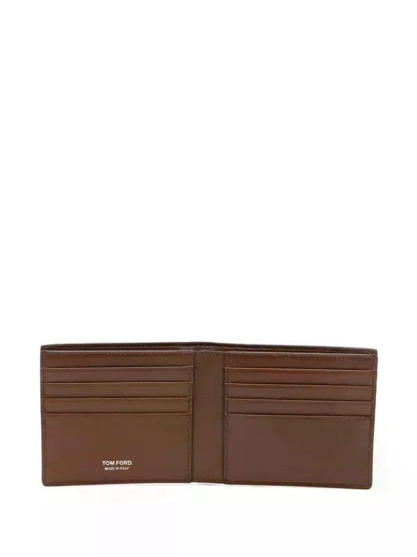 TOM FORD Crocodile-embossed Bi-fold Wallet - Brown