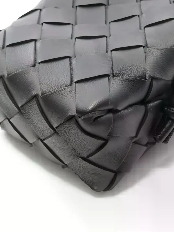 Bottega Veneta Intrecciato Leather Shoulder Bag - Black