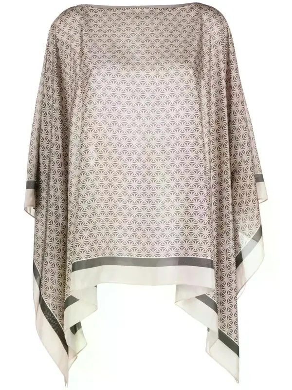 Brunello Cucinelli Geometric-pattern Silk Tunic